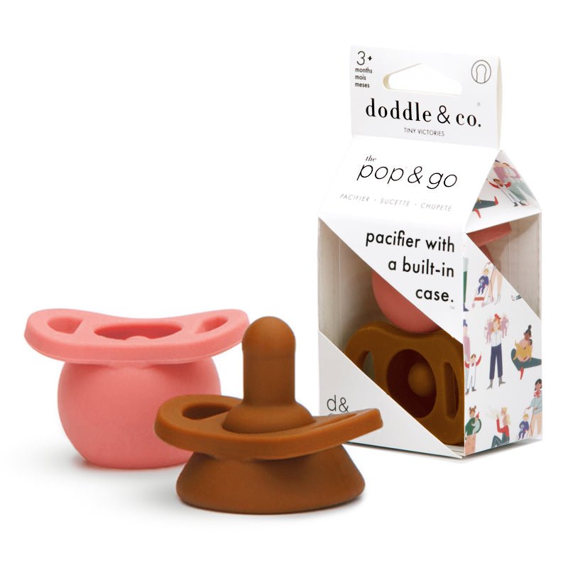 Pop & Go Pacifiers - Peach/Spice – Doddle & Co®